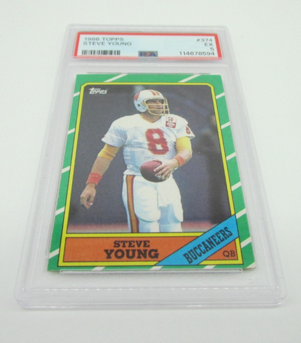 1986 Topps Steve Young #374 Rookie PSA 5 Graded Trading Card 49ers HOF ...