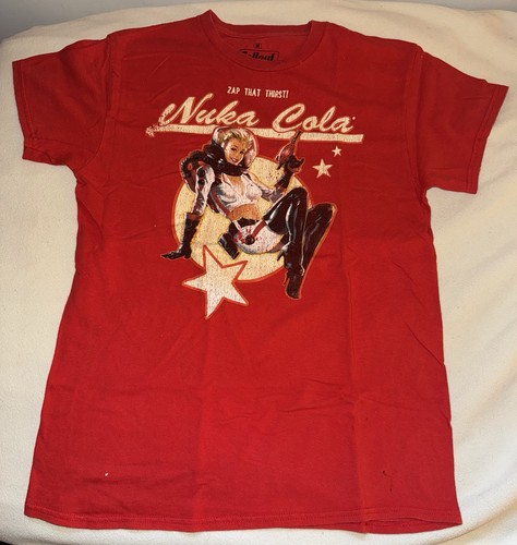 Fallout Shirt Mens Medium Red Graphic Nuka Cola Ripple Junction Thirst ...