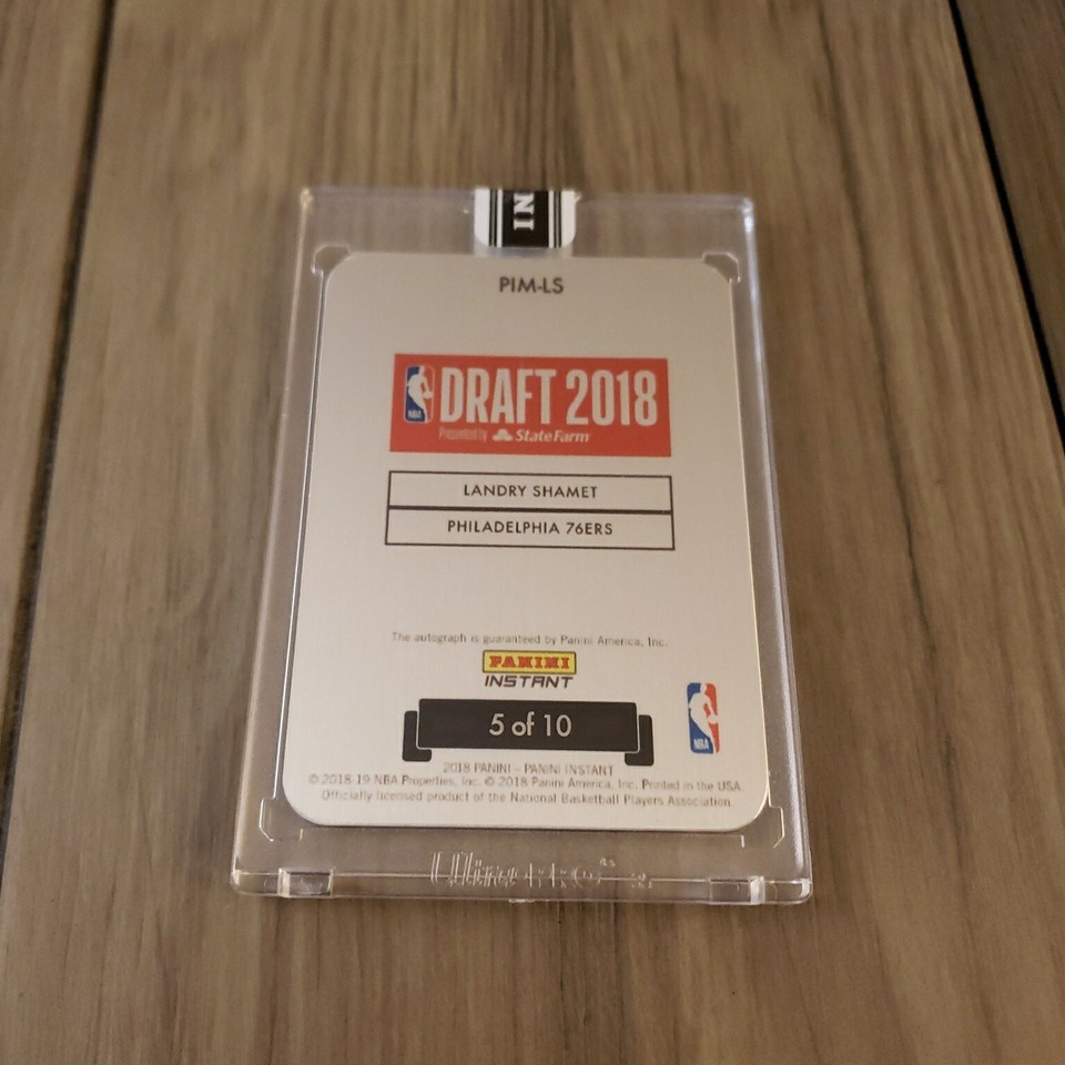 2018 Panini Instant Draft Green 5/10 Landry Shamet PIM-LS Rookie RC ...