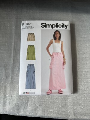 Simplicity Pattern S9891 Misses Cargo Skirt in 3 Lengths Sizes: 16 - 24 ...