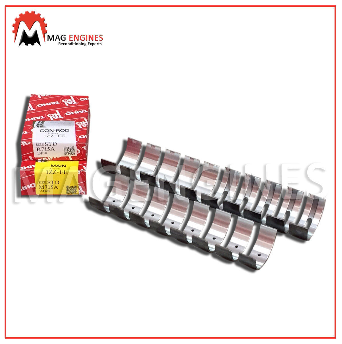PISTON RINGS TOYOTA 3ZZ-FE WITH MAIN CON ROD BEARING SET & FULL GASKET ...