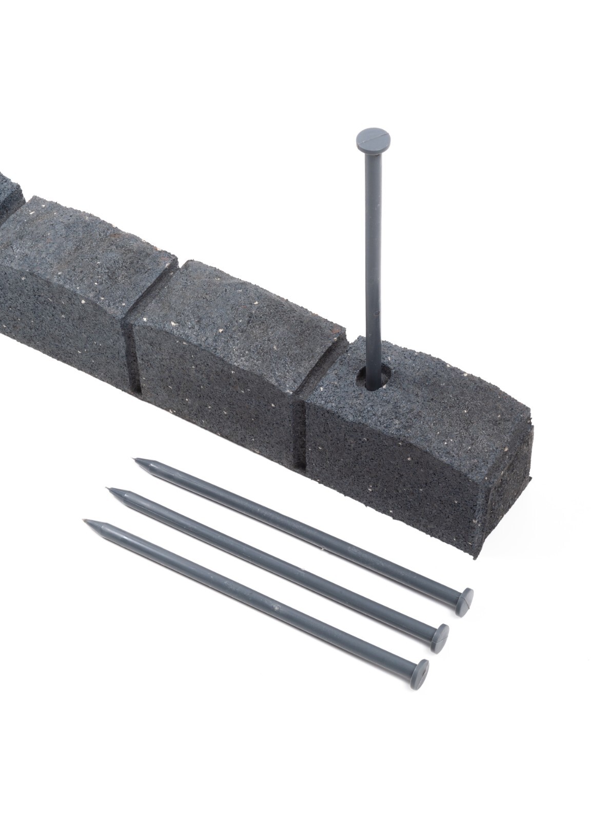 Graphite Earth Flexi Curve 1.2m Garden Edging Lawn Roman Stone Border ...