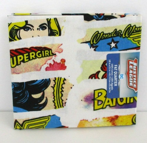 DC Comics Fat Quarter Justice League Girls Rule Wonder Woman Supergirl ...