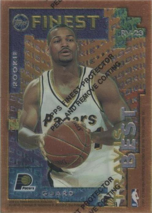 1995-96 Topps Finest - Rookie/Veteran Reggie Miller, Travis Best #RV-23 ...