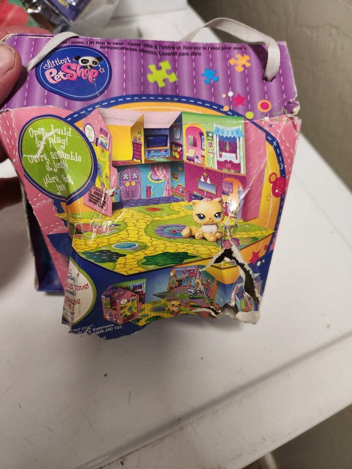 Littlest Pet Shop LPS Authentic Puzzle Playhouse With Shorthair Cat ...