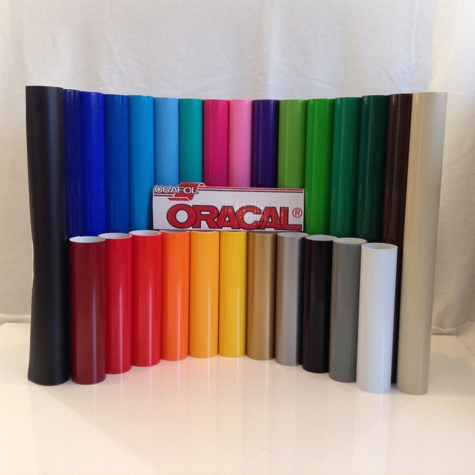 12" Oracal 651 Adhesive Vinyl (Craft hobby/sign maker/cutter), 20 Rolls ...