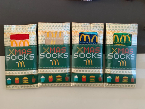 4 paires de Chaussettes collector Mcdo Xmas Socks by Mc Donald's ! 2024 ...
