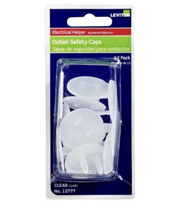 Leviton 12777 Clear 12-pack Outlet Safety Caps (Location V3) | eBay