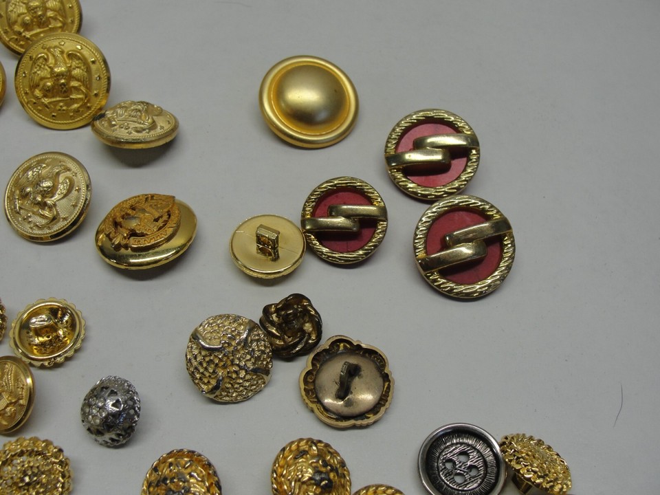 VINTAGE LOT 120 ASSORTED UNIFORM MILITARY DRESS BRASS BUTTONS | eBay