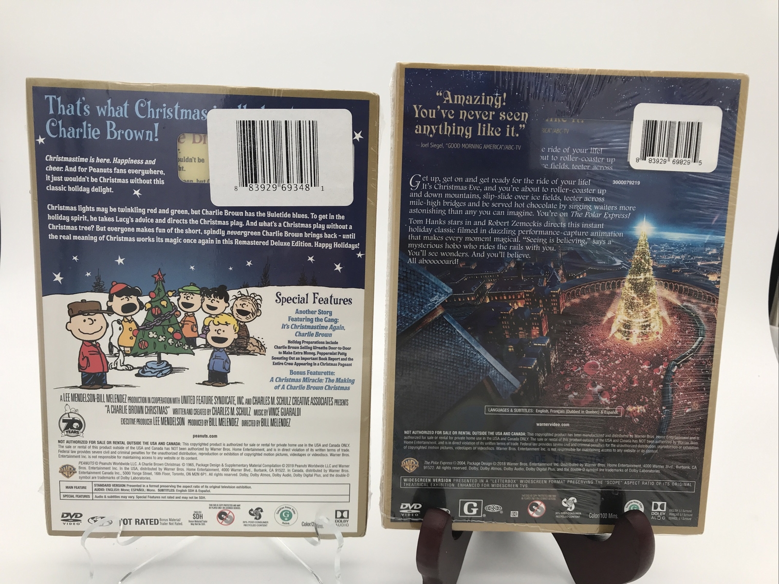 A Charlie Brown Christmas Deluxe Edition & The Polar Express DVD Bundle ...