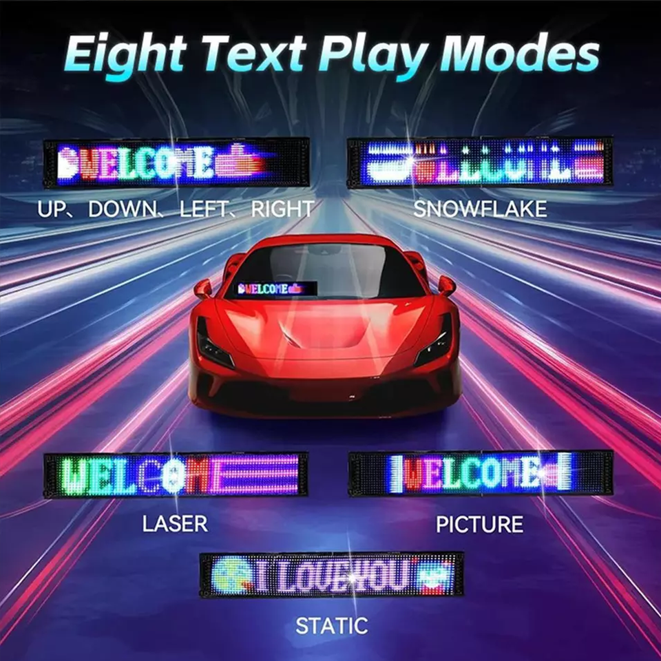 Car Truck Windshield Flexible LED Display Screen Blinking Eyes Animated ...