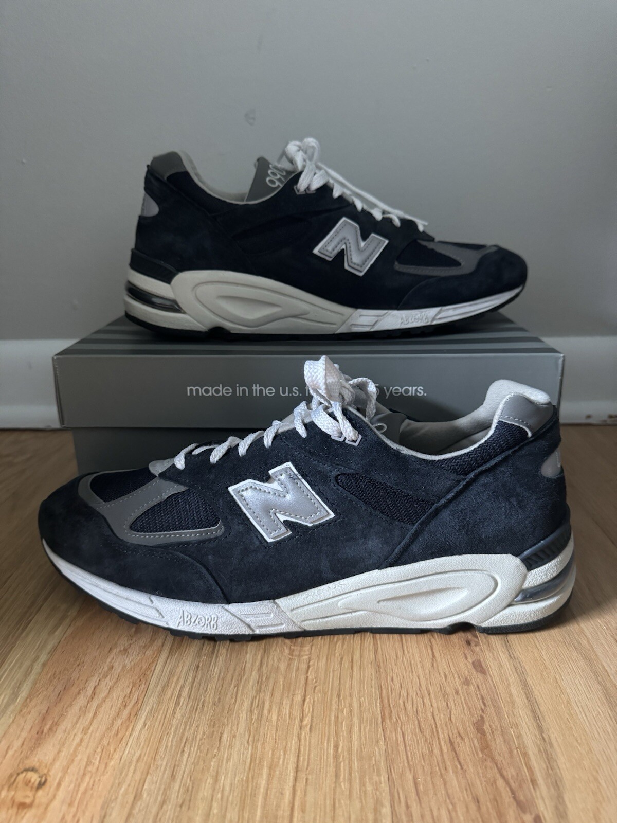 New Balance 990v2 Made in USA / Navy-White-Grey / M990NB2 / US M12 ...