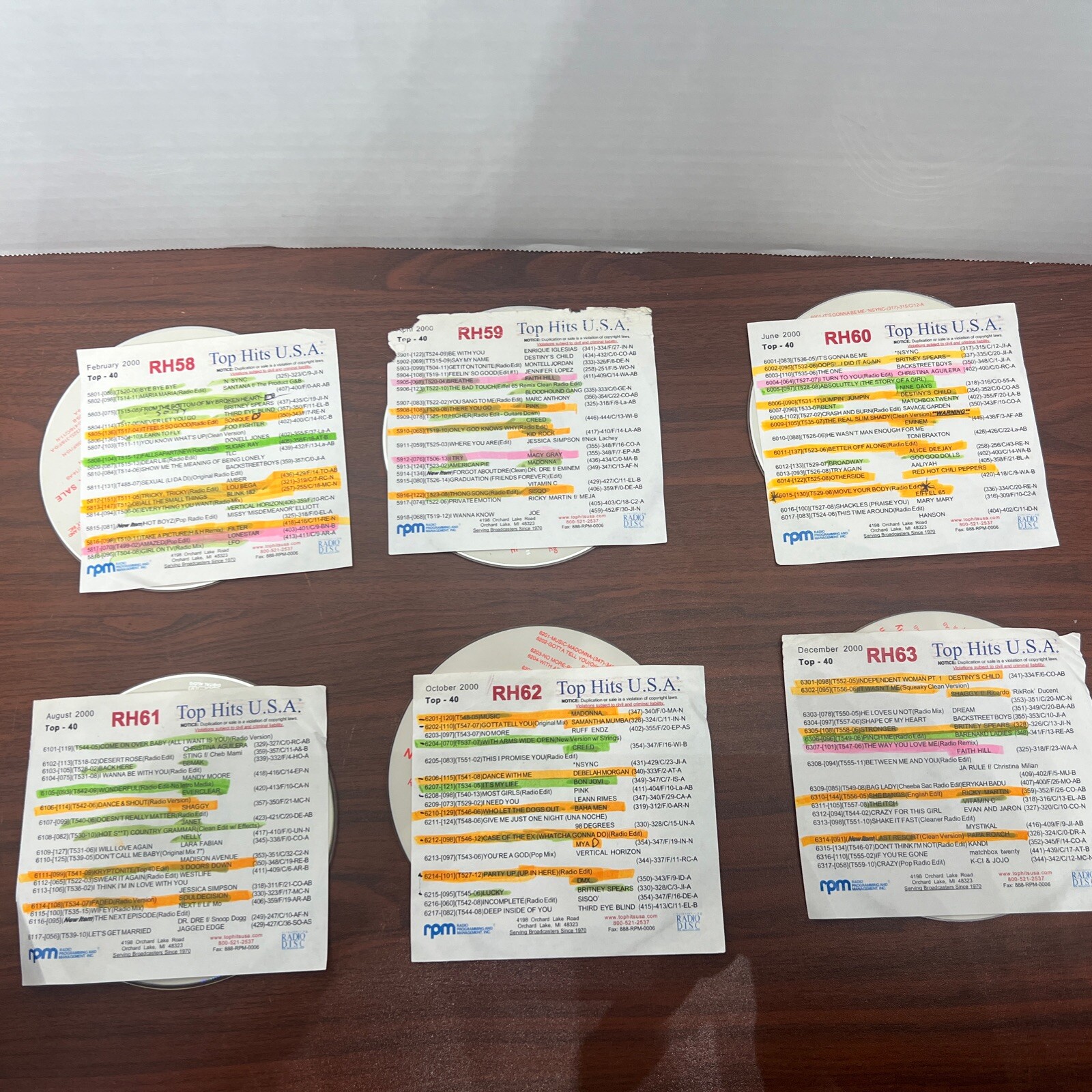 Top Hits U.S.A. Hot Top 40 2000 RH58-RH63 Lot Of 6 | eBay