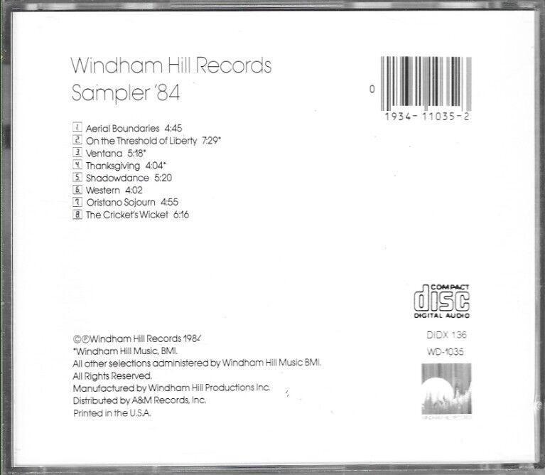 Windham Hill Records Sampler '84 - by Michael Hedges - CD - VGC+ | eBay
