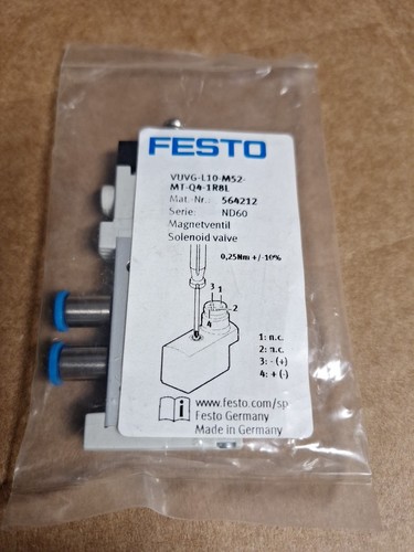 FESTO 564212 SOLENOID VALVE Vuvg-L10-M52-Mt-Q4-1R8L | eBay