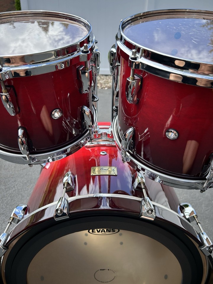 Pearl Masters Custom Extra maple Rare Color 5 Piece Drum Set | eBay