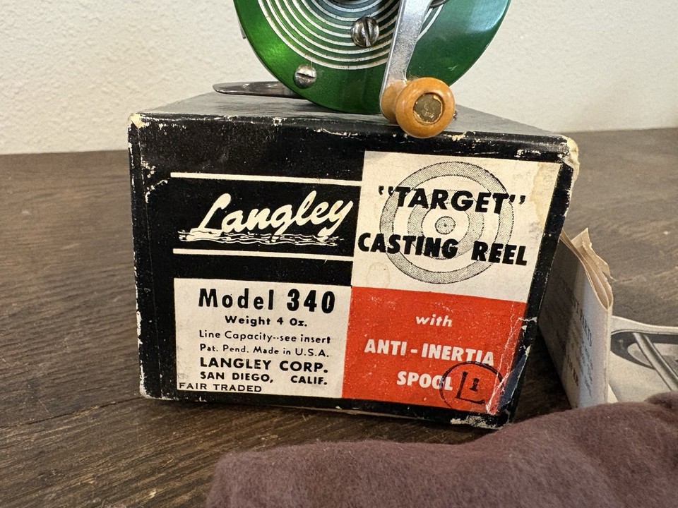 Vintage Langley Target Model 340 Narrow Spool Tournament Casting Reel ...
