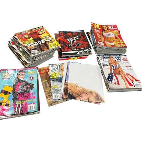 Lot x95 Magazines & Posters WWE WWF RAW Divas Smack Down Vintage 1990s ...