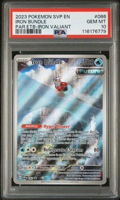 Pokemon Iron Bundle 066 PSA 10 GEM MINT 💎 Paradox Rift ETB Iron Valiant ...