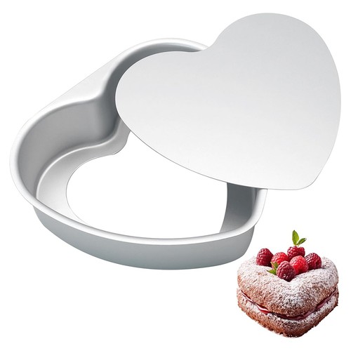 8 Inch Heart Shaped Cake Pan, Aluminium Heart Cake Tin,Non-Stick ...