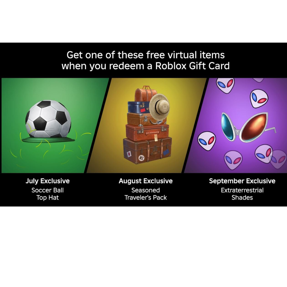 Roblox Physical Gift Card [Includes Free Virtual Item] [Redeem ...