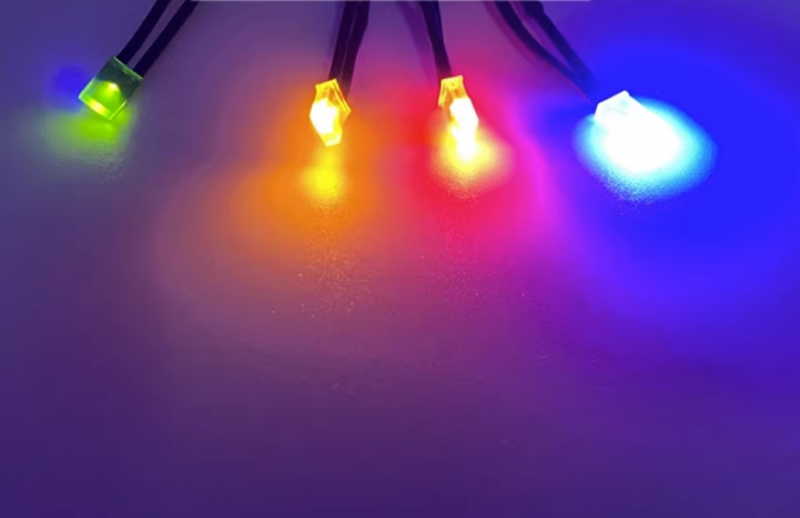 5pcs Square LED Light Emitting Diode 2x5x7mm Different Colors With pre ...