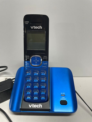 Vtech Cordless Phone Model CS6519-15 Blue Phone with Cradle Charger | eBay