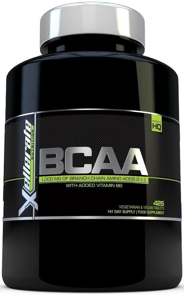 Xellerate Nutrition BCAA 1000 mg 425 Tablets 141 Day Supply hain Amino ...