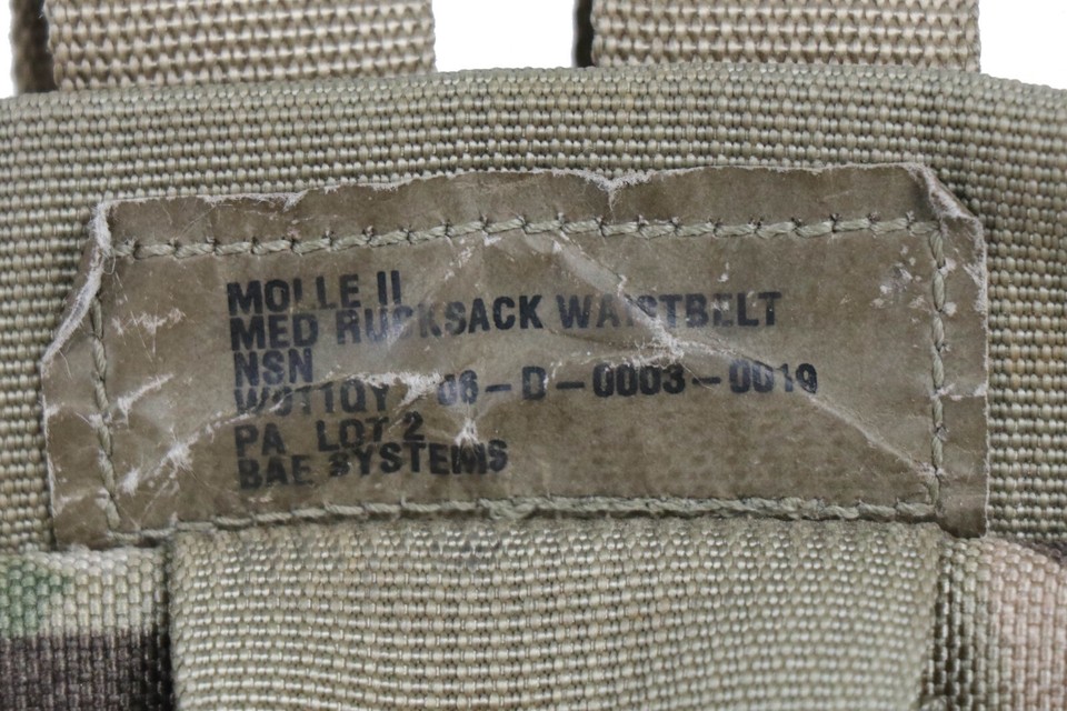 US Army Medium Rucksack Waist Belt Hip Belt OCP Multicam Molle II ...