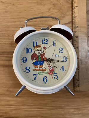 Vintage Alarm Clock Psl Pig Fishing Fish Moves! Working Plastic Body | eBay