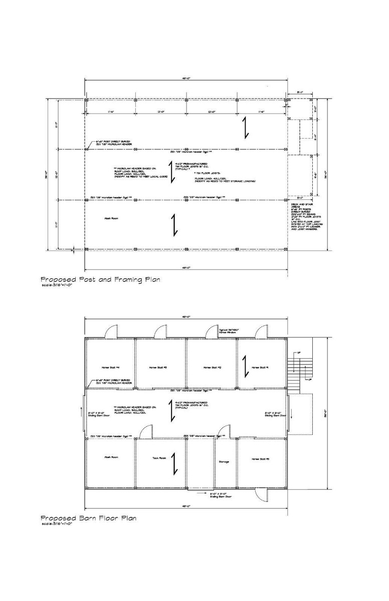 Pole Barn Building Plan Diagram
