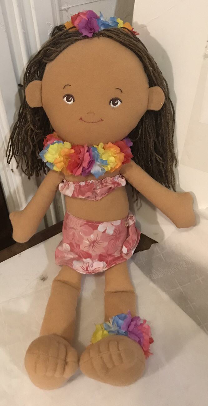 Hula Girl Plush Doll 17" Hawaiian Island Friends Beautiful Luau Doll ...