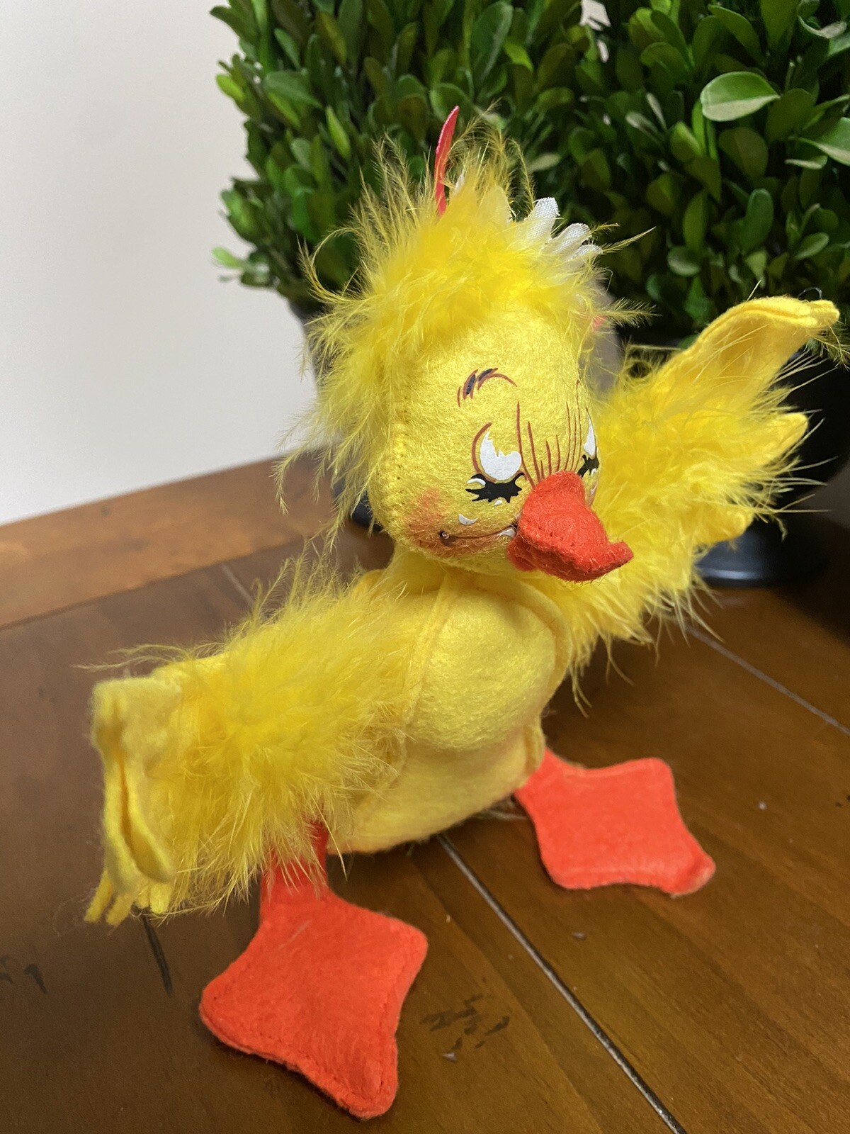 Annalee Yellow Duck Easter Spring Ducky w Daisy 7.5” Fluffy Feathers | eBay