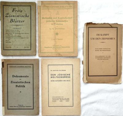 Judaica 5 Antique books on Zionism in German | eBay