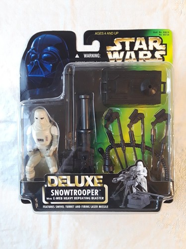 1996 Star Wars Deluxe Snowtrooper with Heavy Repeating Blaster Sealed ...
