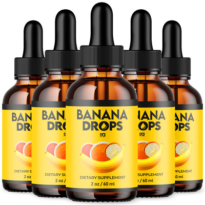 (5 Pack) Banana Drops Advanced Formula Maximum Strength Liquid ...