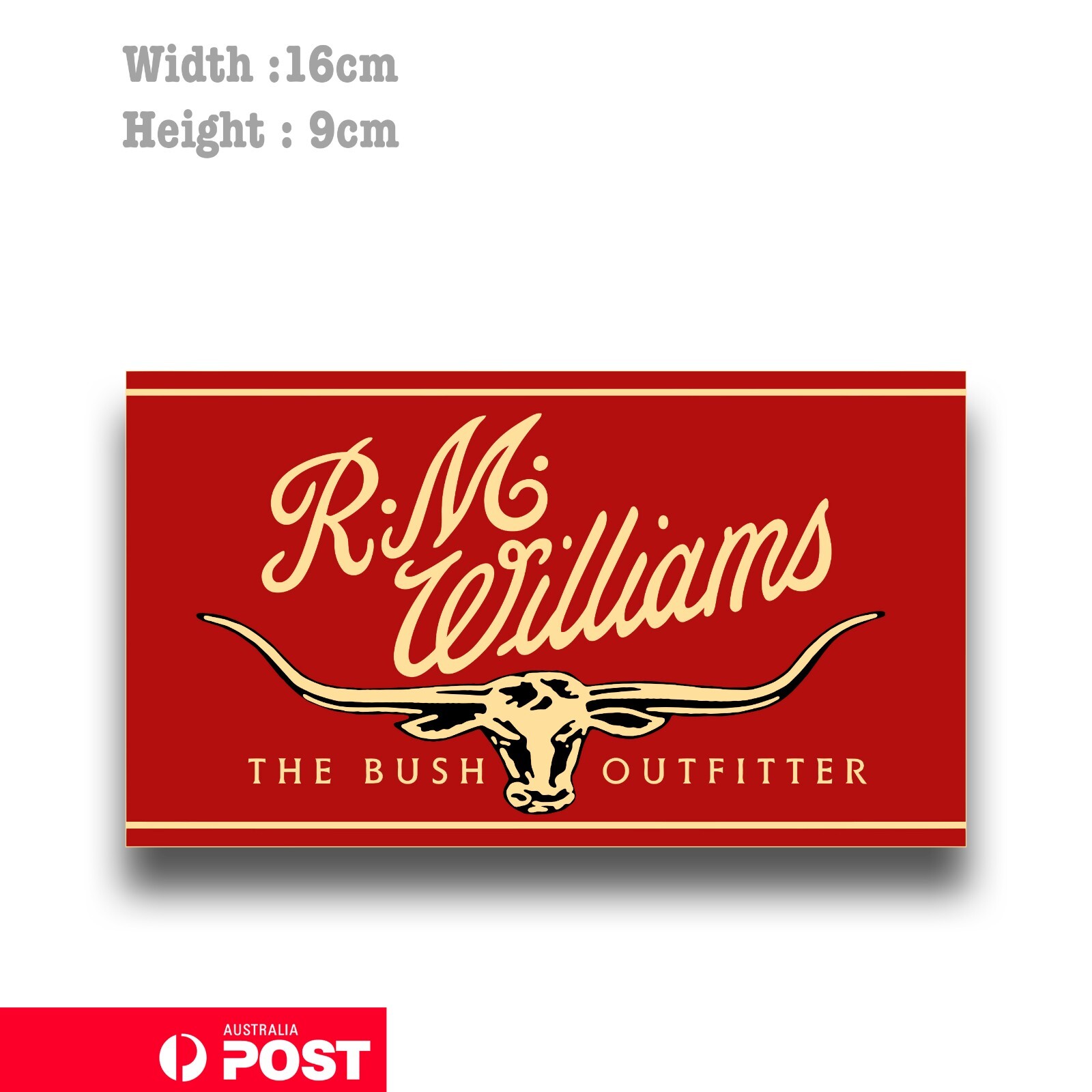 R.M Williams - The Bush Outfitter Red Logo Sticker | eBay Australia