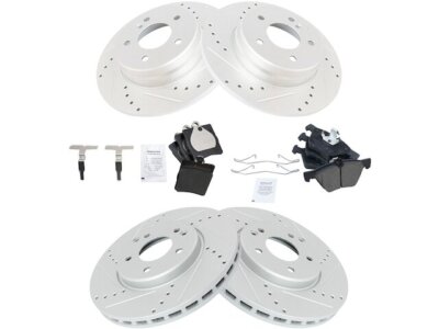 Front and Rear Brake Pad and Rotor Kit fits CLK320 2000-2003 ...