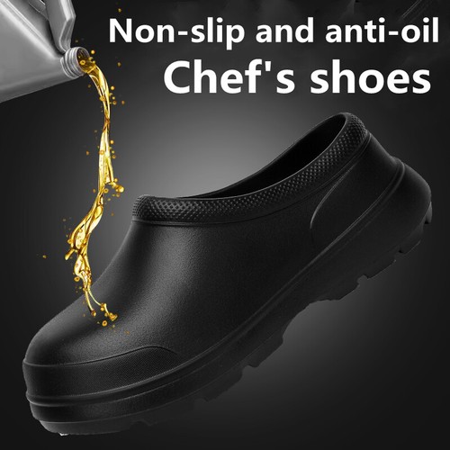 Oil Resistant Work Shoes Non Slip Shoes Cushion Chef Shoes Safety Water ...