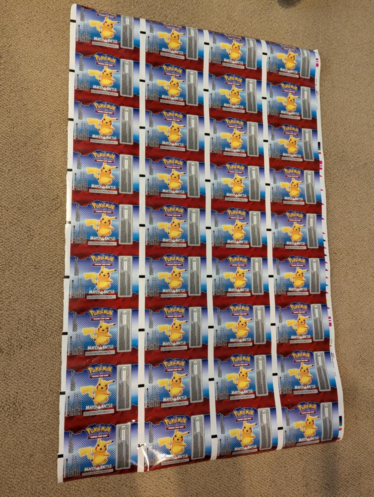 Authentic Uncut Pack Wrapper Sheet 2022 Mcdonalds Match Battle Pokemon ...