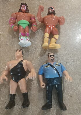 1990s WWF WCW Hasbro Titan Sports Wrestlers Lot Of 4 Wrestling Action ...