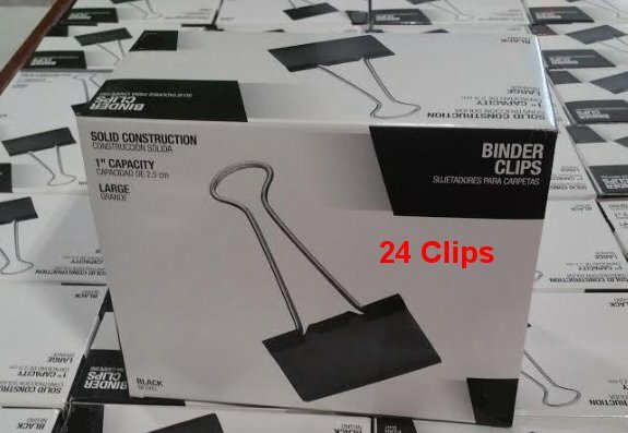 Large 2 Inch Binder Clips Opens 1 Inch Office Supplies 24Pack Black ...