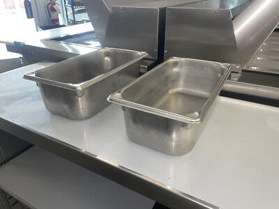 2- Vollrath Third 1/3 Size 4" Deep Super Pan 2 Stainless Food Serving ...