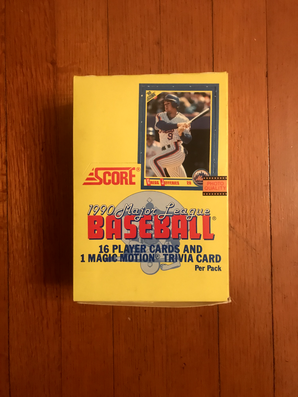 1990 Score Baseball Wax Box - Factory Sealed Packs - Gregg Jefferies ...