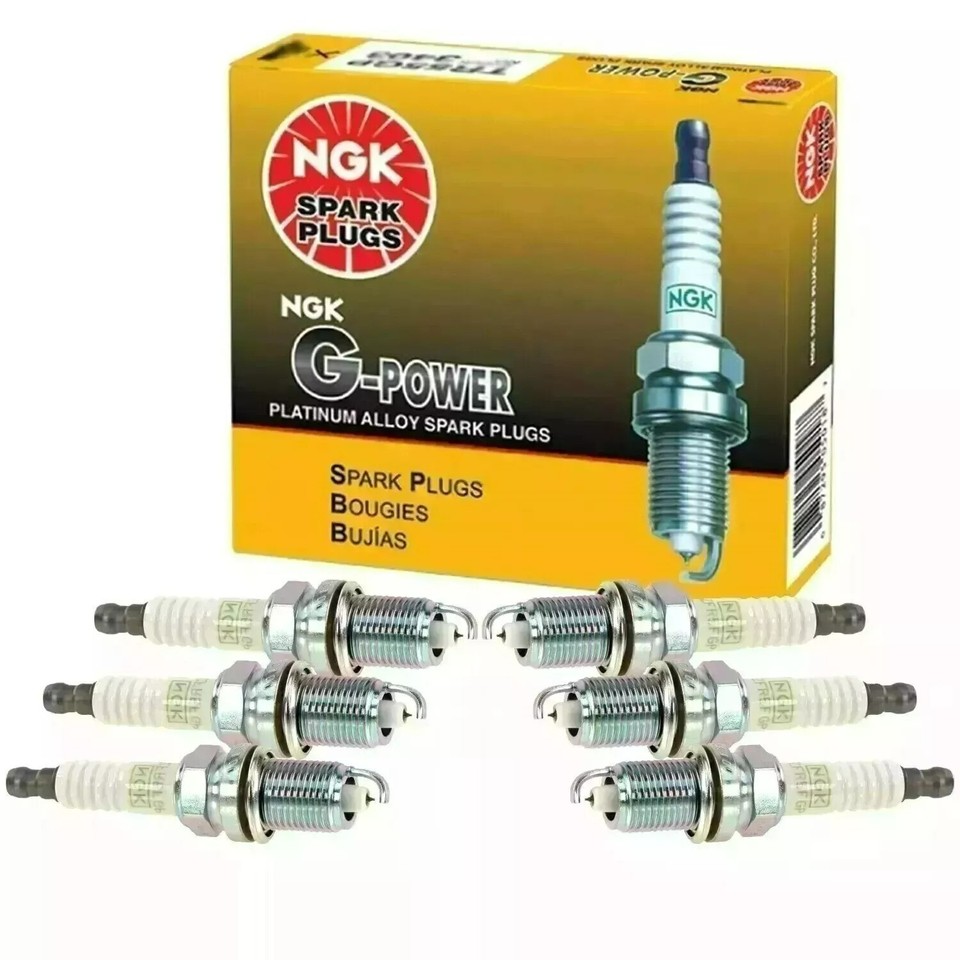 NGK 7090 BKR5EGP G-Power Platinum Spark Plugs Kit Set of 6 Pre-Gapped ...