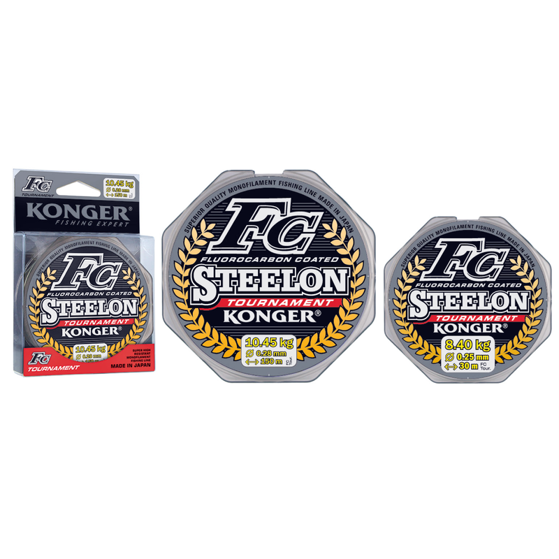 150m Konger Steelon Tournament FC Monofile Angelschnur 0,12-0,30mm ...