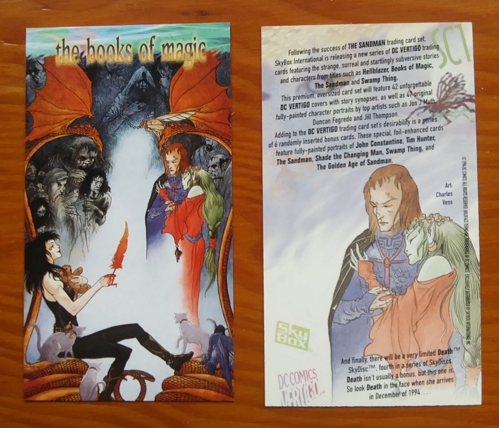 Three SANDMAN/Death rare promo trading cards Neil Gaiman bookmarks ...