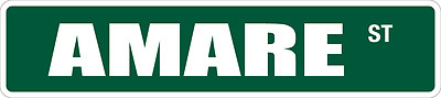 *Aluminum* Amare 4" x 18" Metal Novelty Street Sign SS 266 | eBay