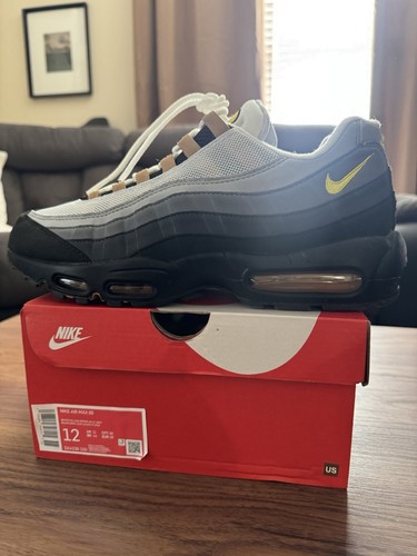 Nike Air Max 95 Icons White Yellow Strike Wolf Gray Cool Grey (Men's ...
