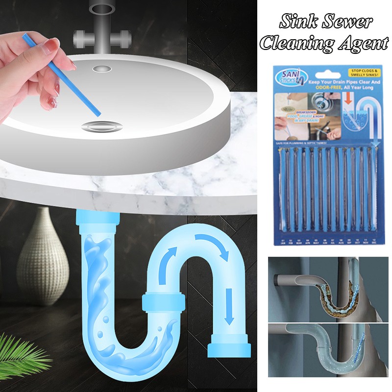 Drain Cleaning Sticks Non-Toxic Enzyme Removes Grease Odor for Sink ...